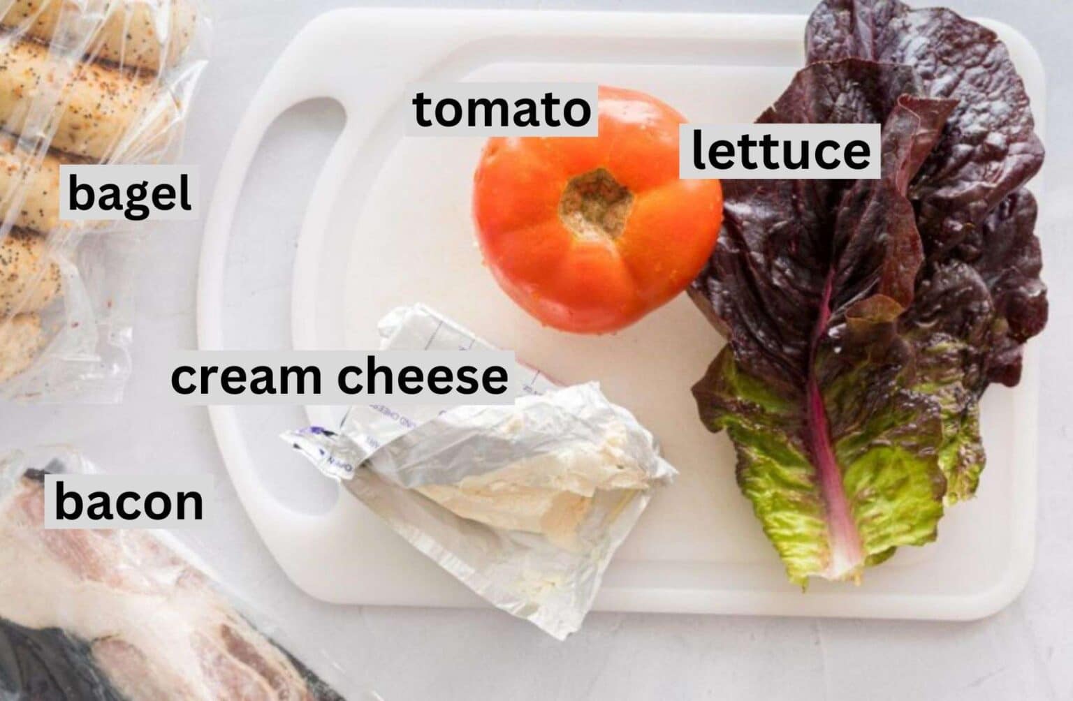 BLT Bagel - Nourish Nutrition Blog (makes 1 sandwich)