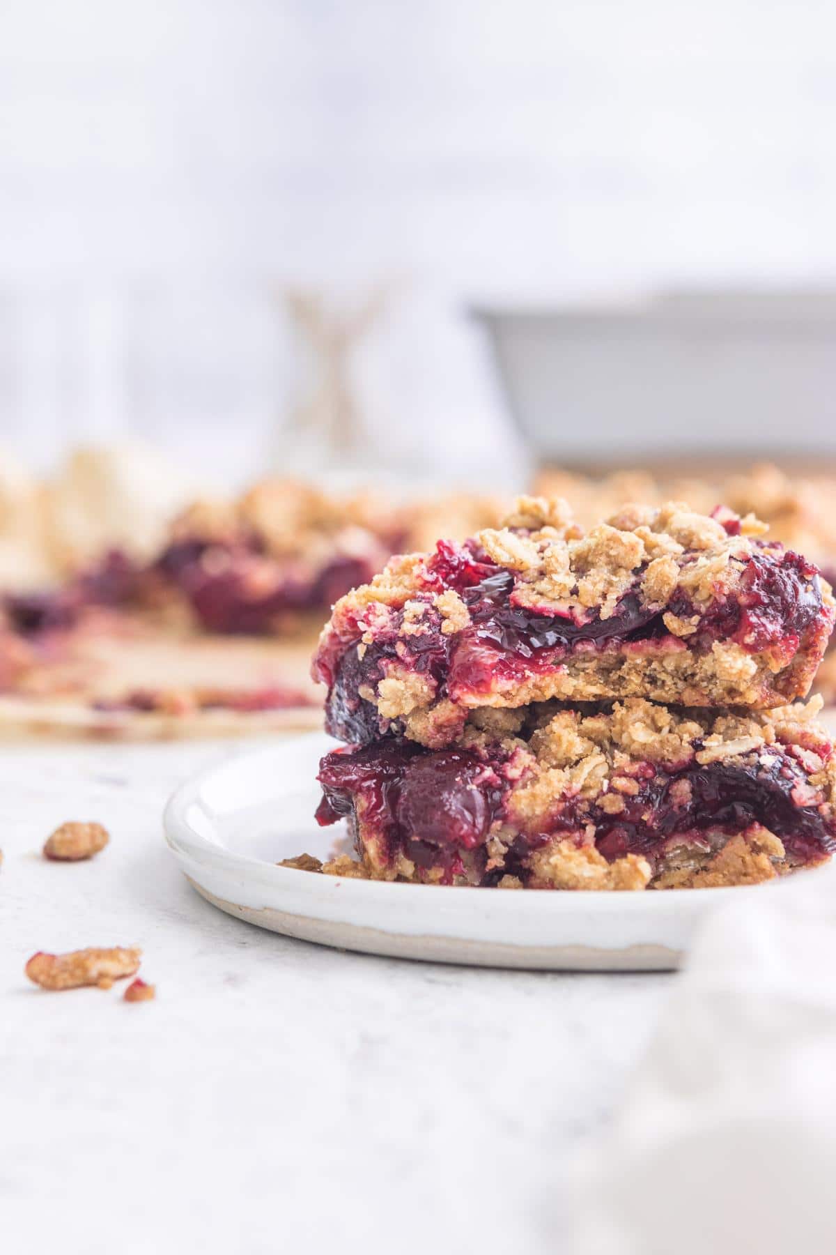 Small Batch Cherry Oatmeal Bars - Nourish Nutrition Blog