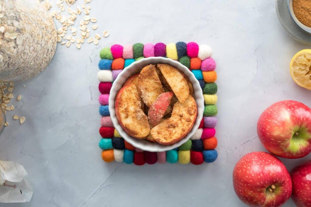 Single Serving Apple Crumble Tart - Nourish Nutrition Blog