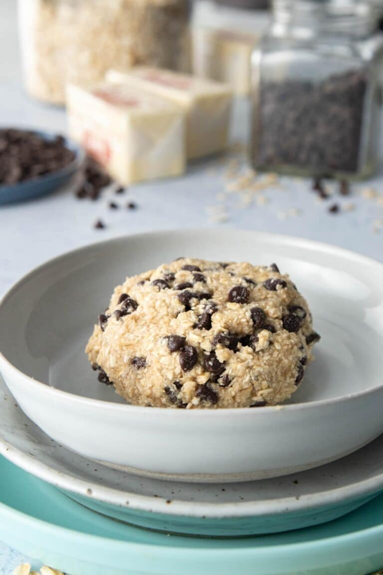 Edible Single Serving Cookie Dough (10 minutes) - Nourish Nutrition Blog