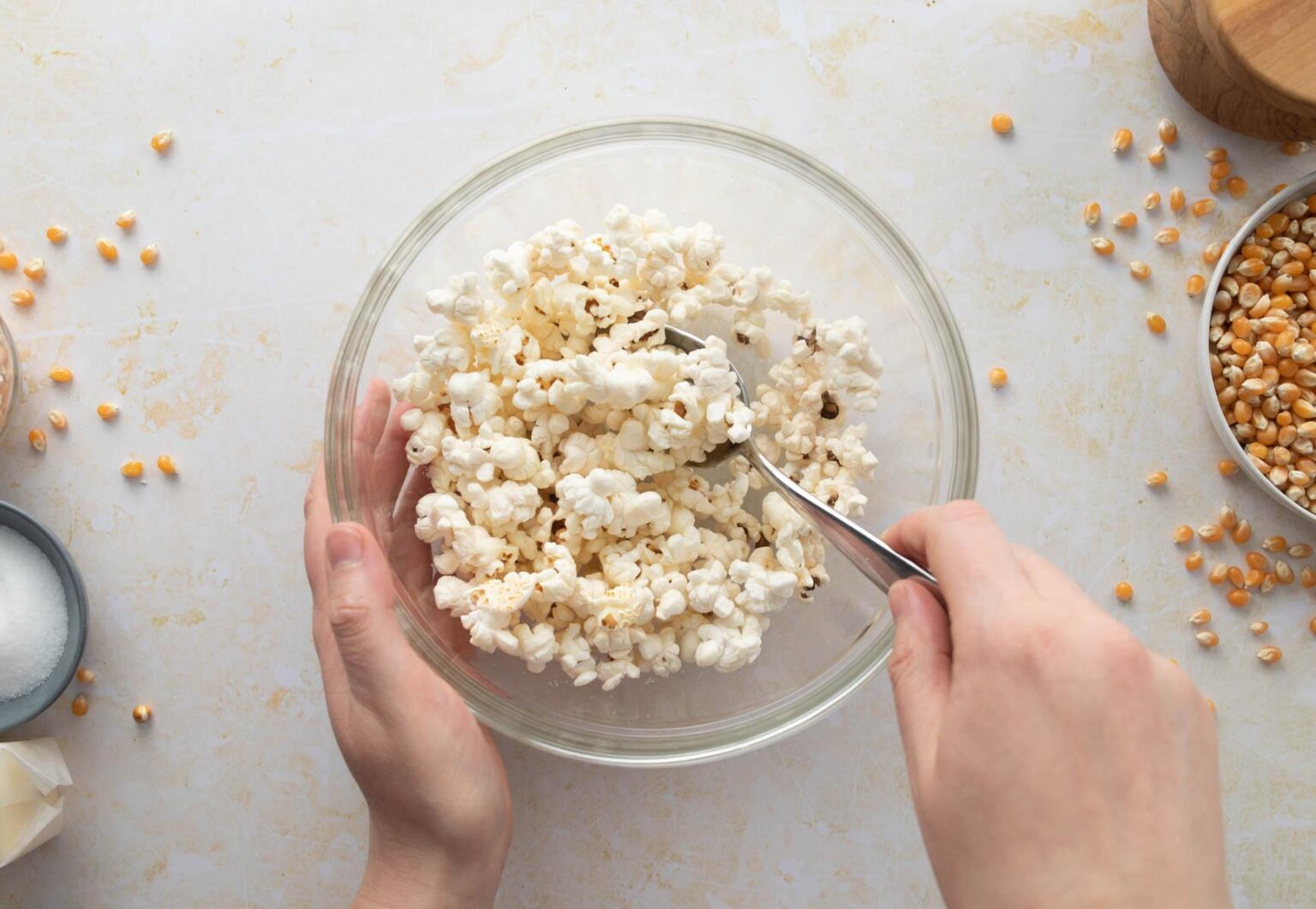 Air Fryer Popcorn for One - Nourish Nutrition Blog