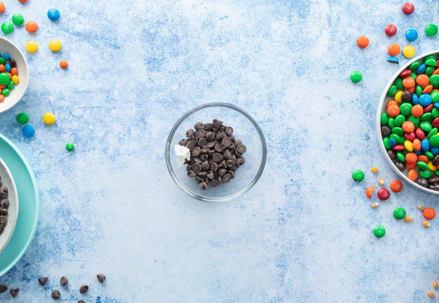 Popcorn with M&Ms for One - Nourish Nutrition Blog