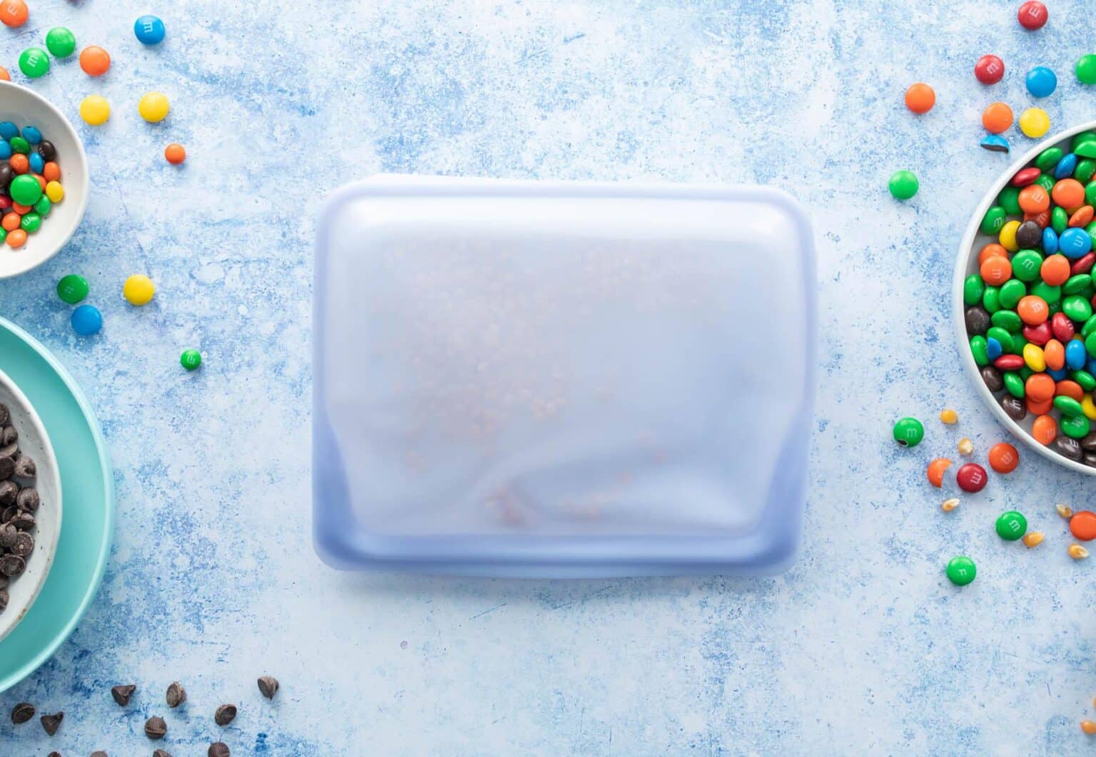 Popcorn with M&Ms for One - Nourish Nutrition Blog