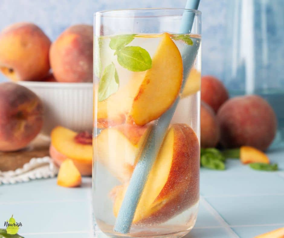 Peach Water - Nourish Nutrition Blog
