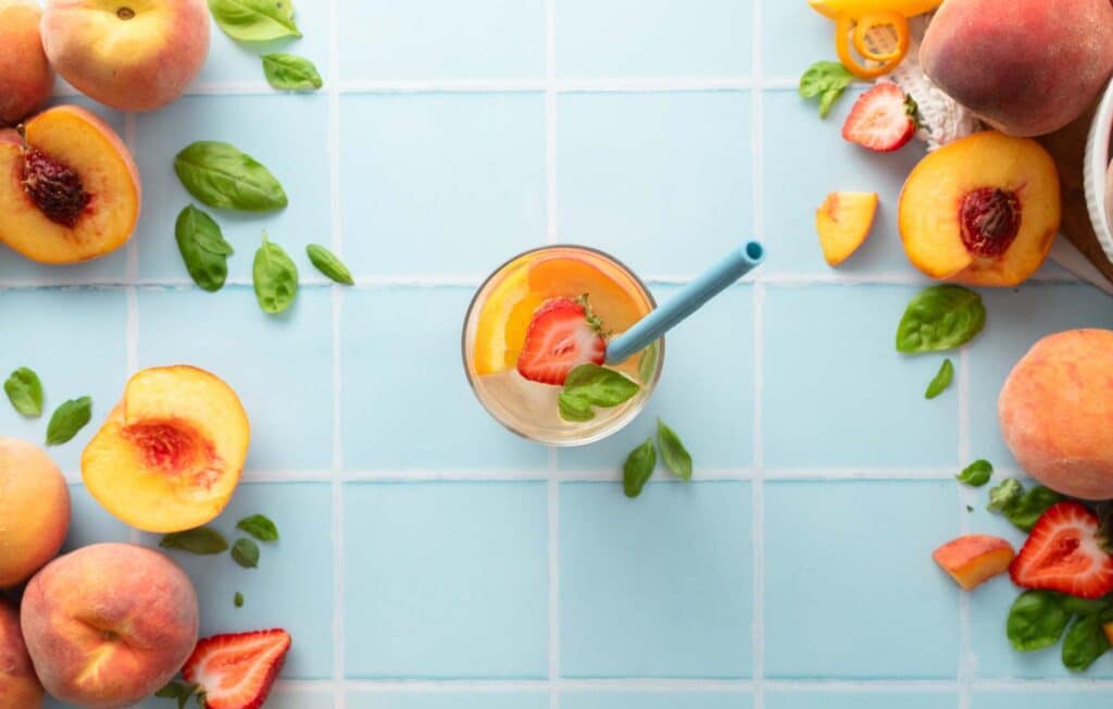 Peach Water - Nourish Nutrition Blog