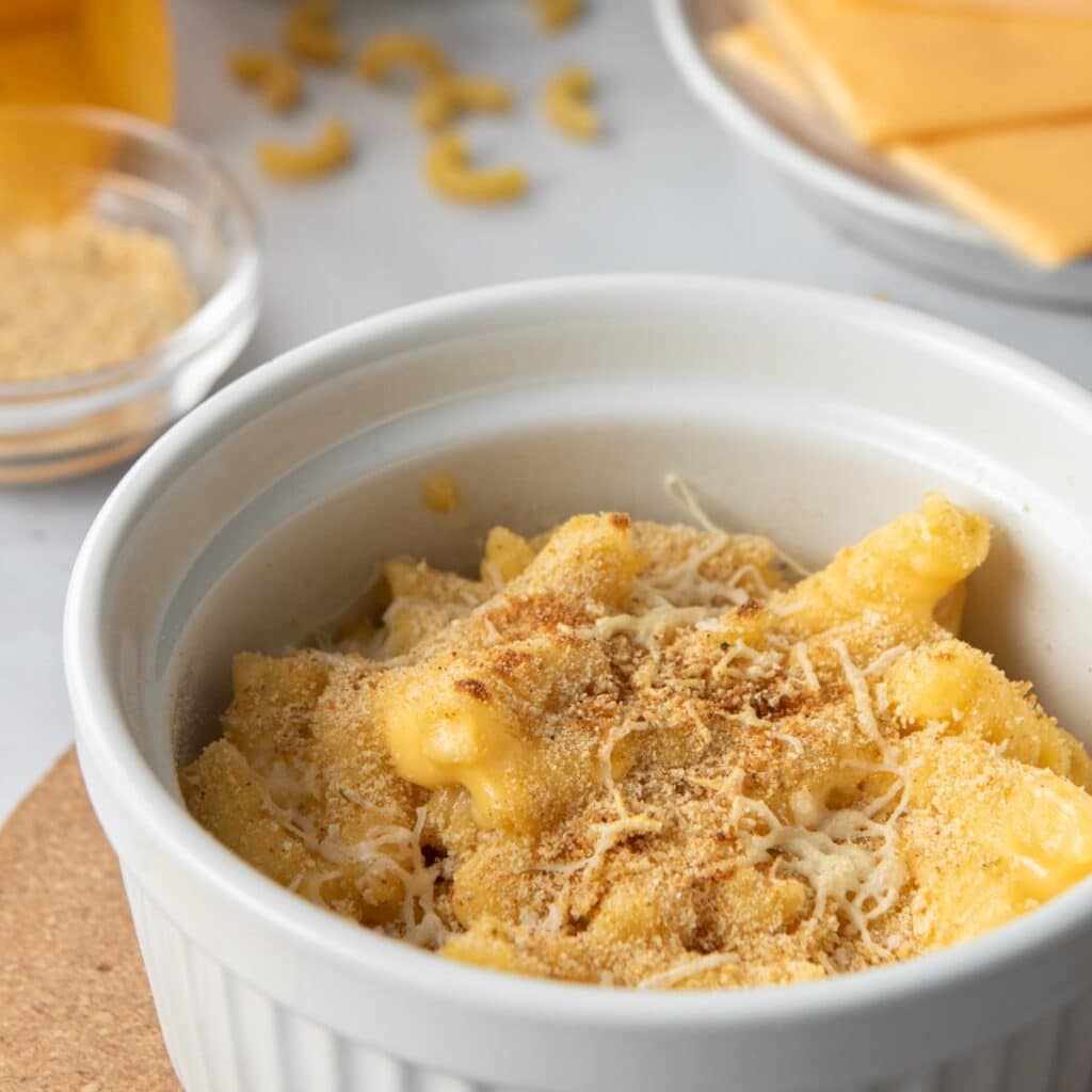 Single Serving Baked Mac and Cheese (5 ingredients!) - Nourish ...